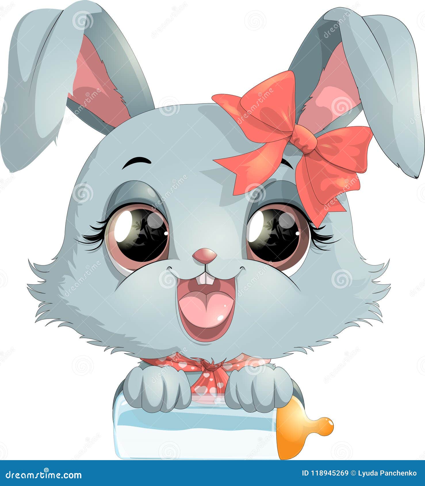 Cute rabbit cartoon stock vector. Illustration of animal - 118945269