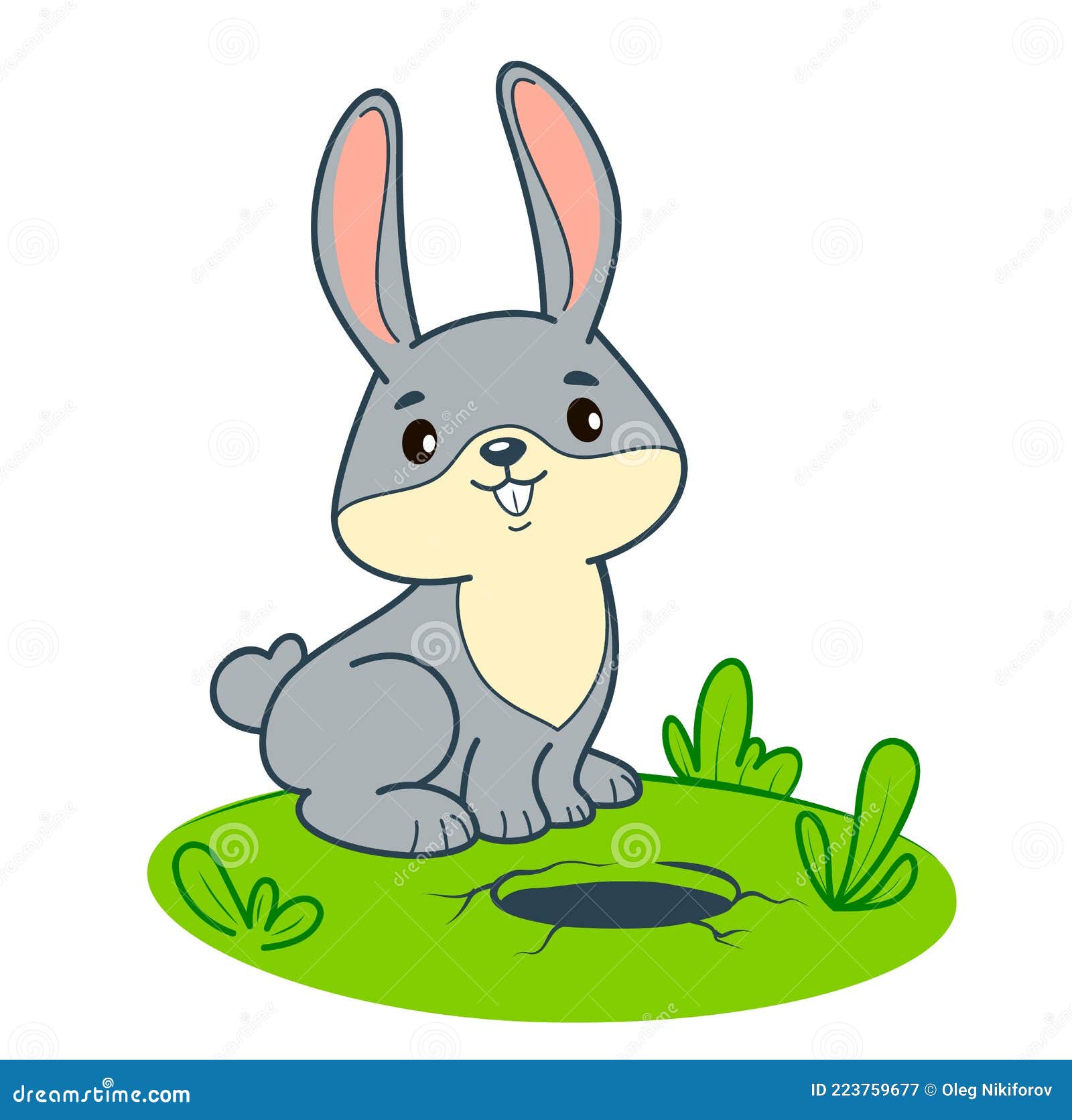 Cute Rabbit Cartoon. Bunny Clipart Vector Illustration Stock Vector ...