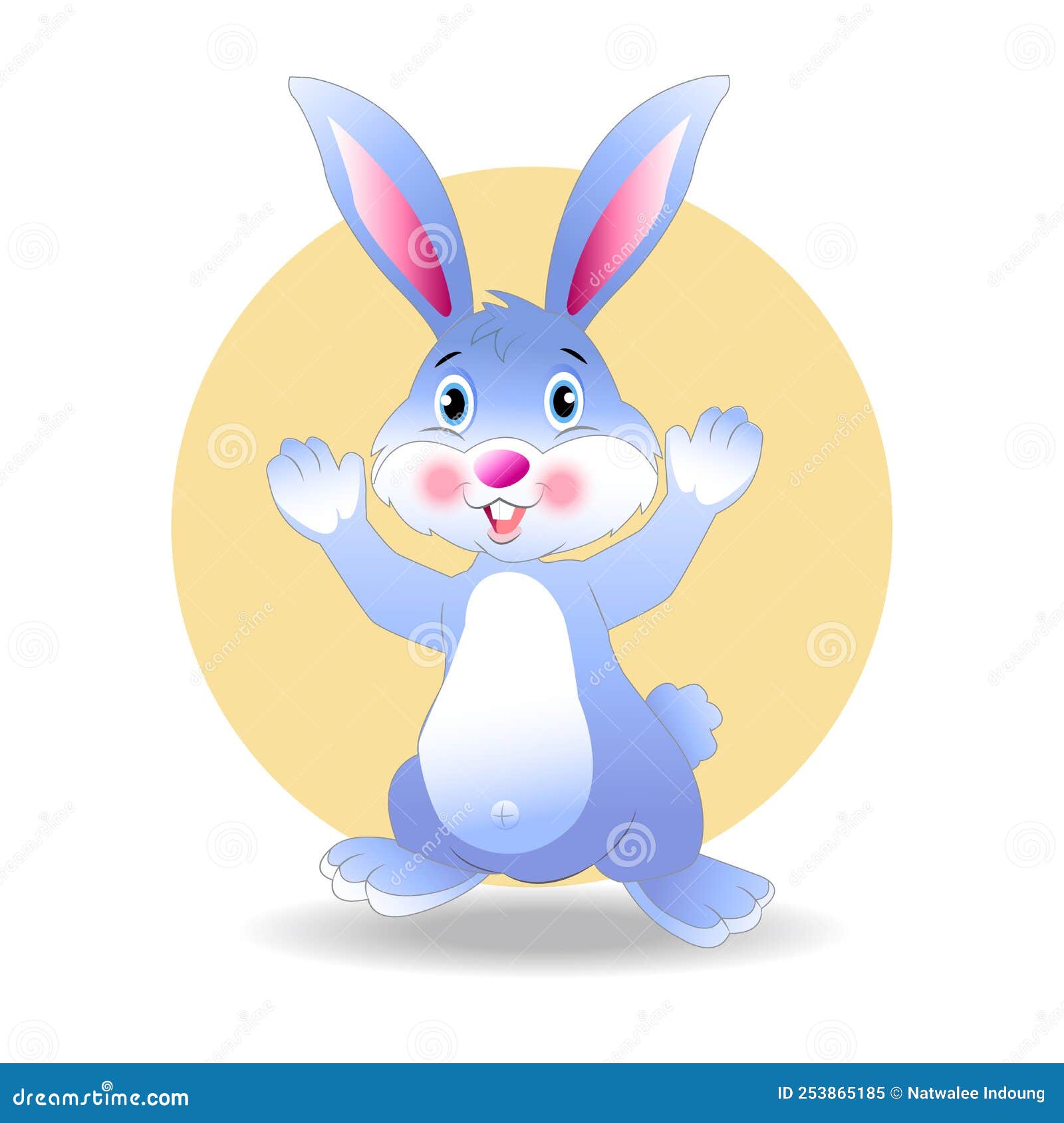 Cute Rabbit Cartoon Character, Easter Bunny Vector Stock Vector ...