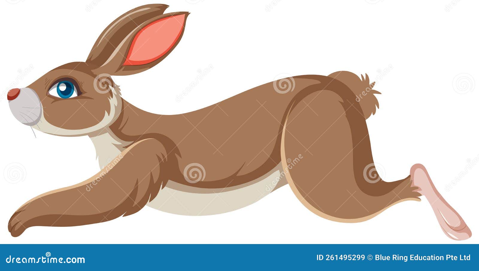 Cute Rabbit Cartoon Character Running Stock Vector - Illustration of ...