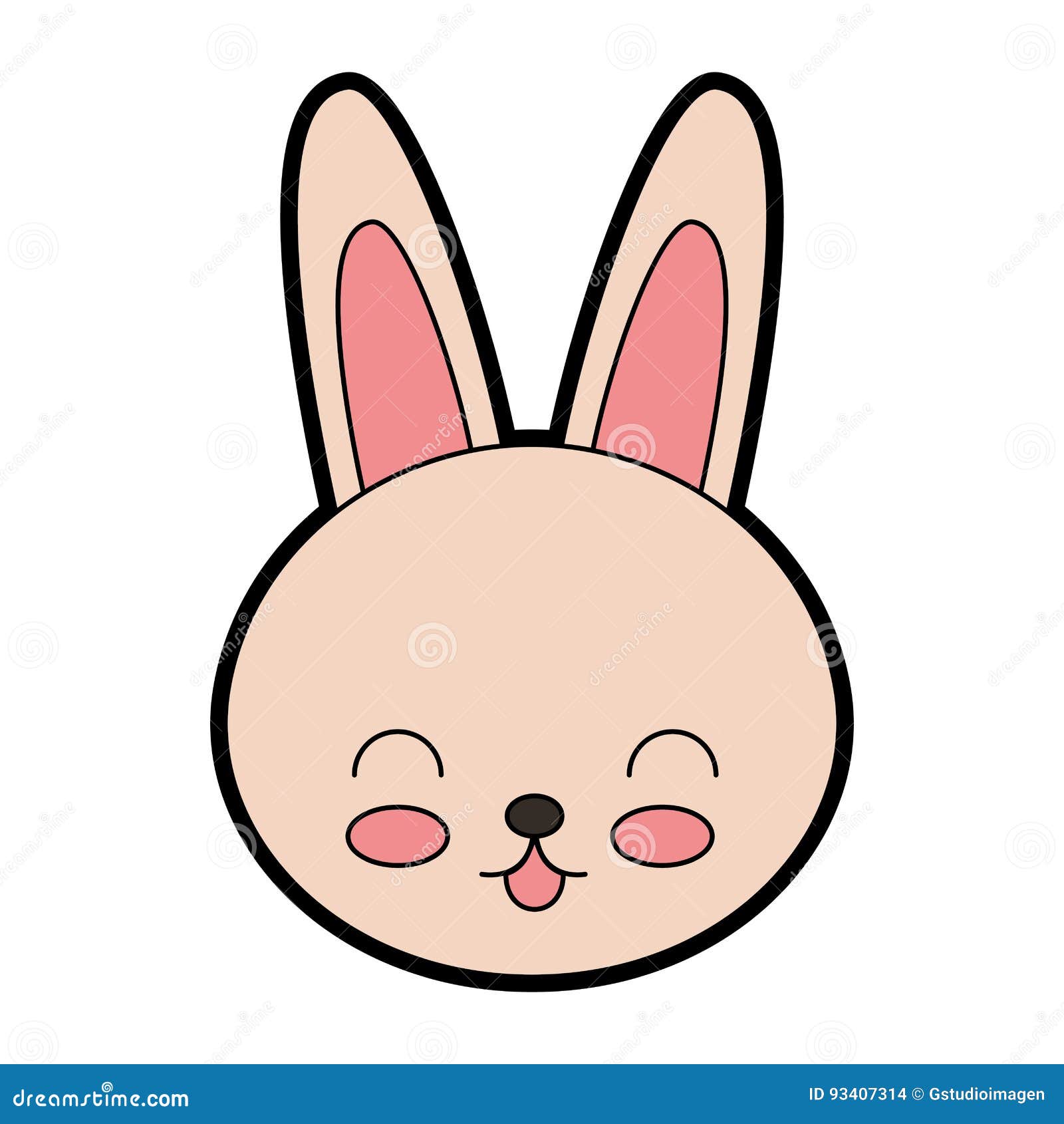 Cute rabbit cartoon stock vector. Illustration of reserve - 93407314