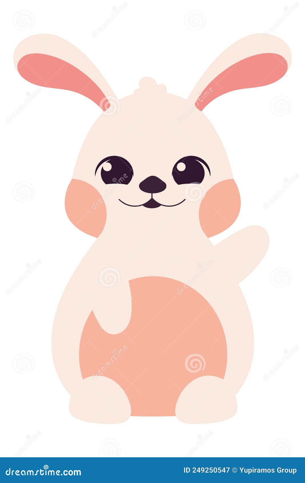 Cute rabbit cartoon stock vector. Illustration of drawing - 249250547