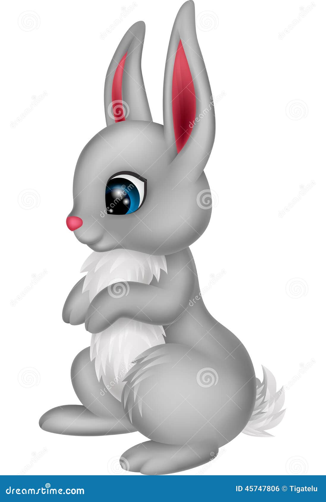 Cute rabbit cartoon stock vector. Illustration of holiday - 45747806