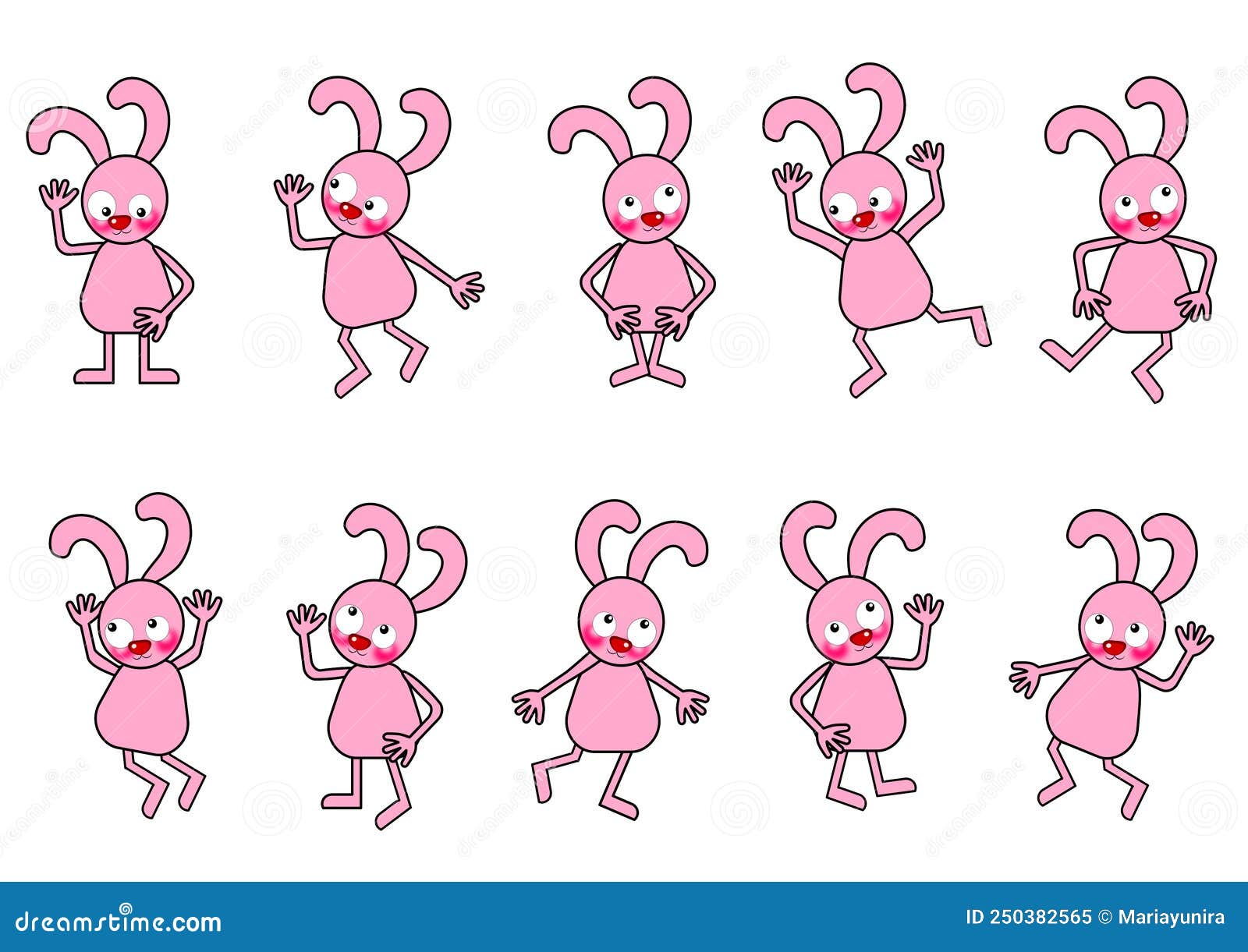 Rabbit Movements For Animation, Running And Jumping And Standing Up ...
