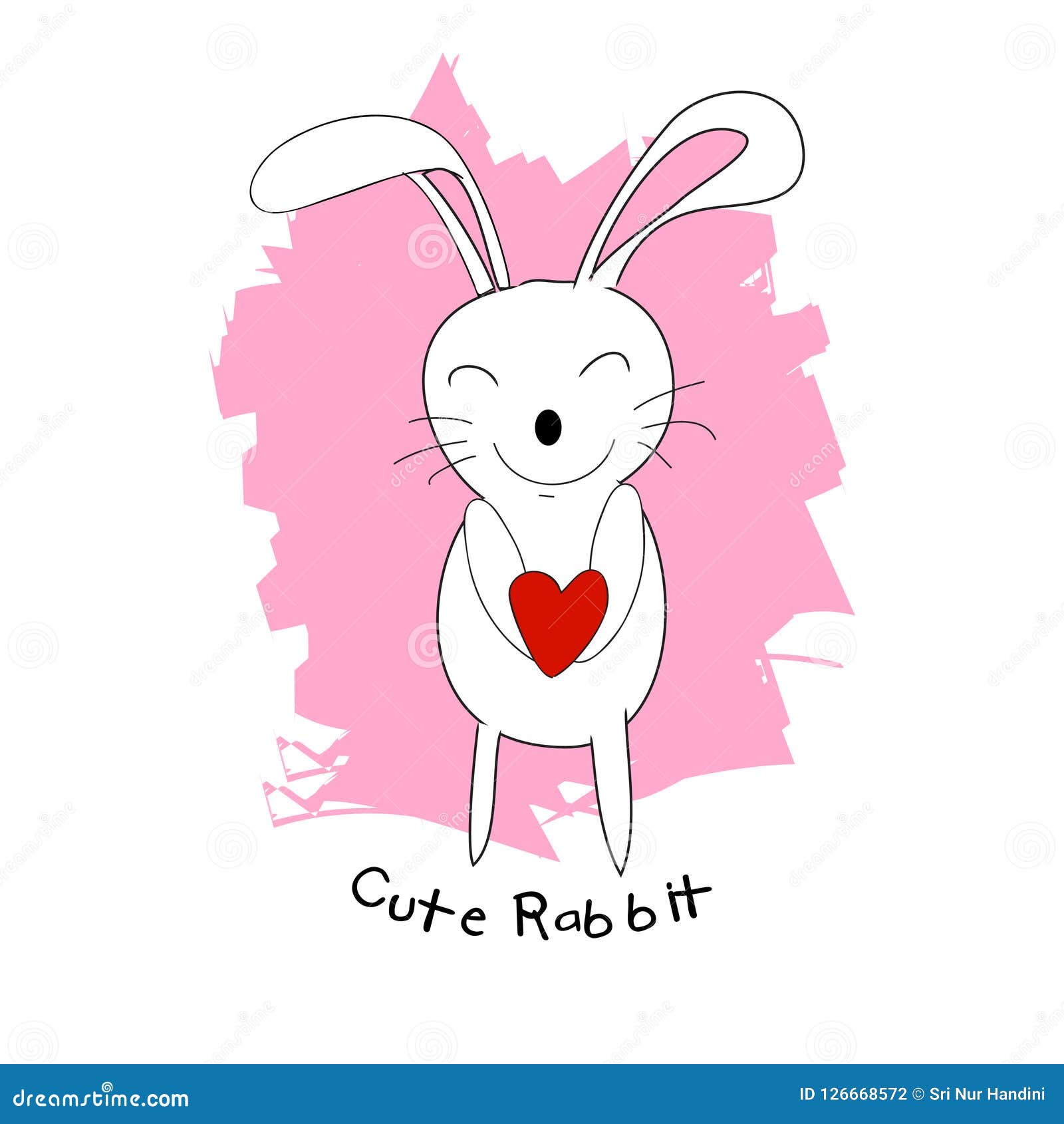 Cute Rabbit. Cartoon Style. Stock Illustration - Illustration of ...