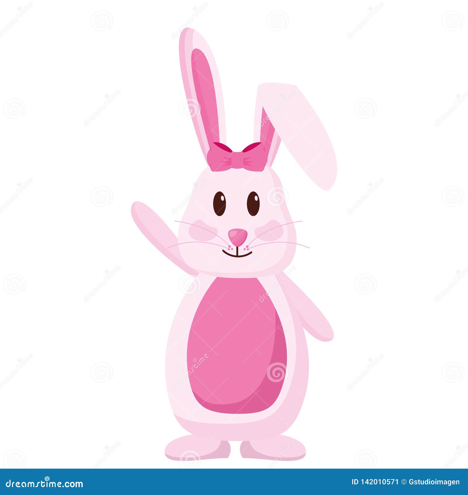 Cute rabbit cartoon stock vector. Illustration of happy - 142010571