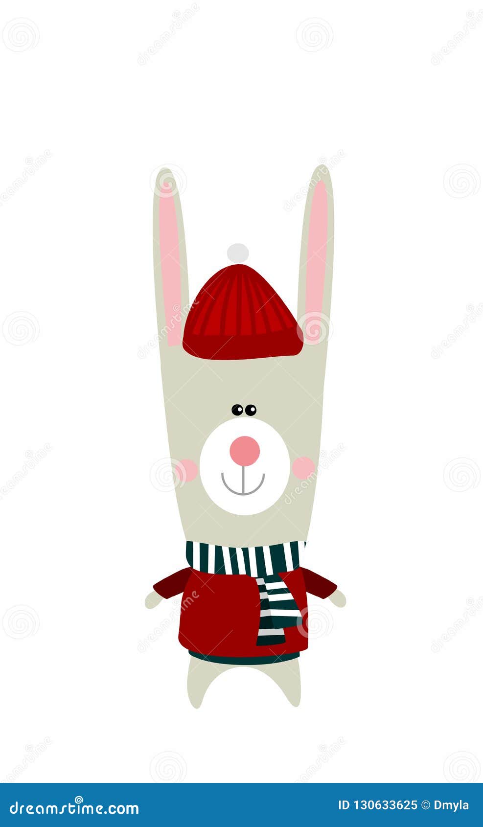 Cute rabbit character stock vector. Illustration of white - 130633625