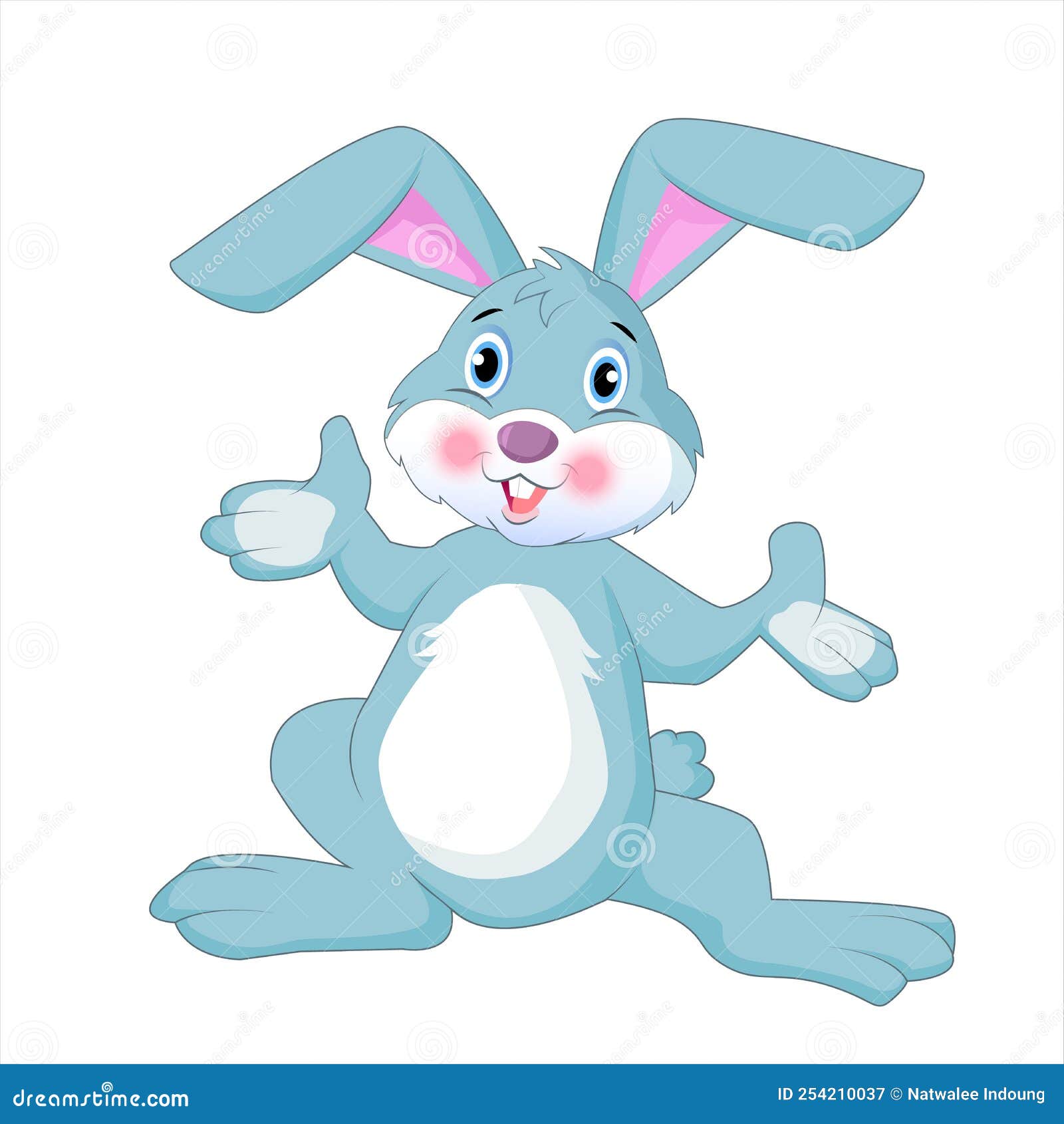 Cute Rabbit Character, Easter Bunny Vector Stock Vector - Illustration ...