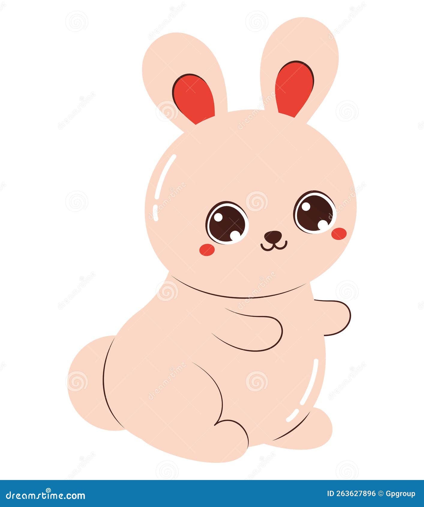 Cute rabbit design stock vector. Illustration of bunny - 263627896