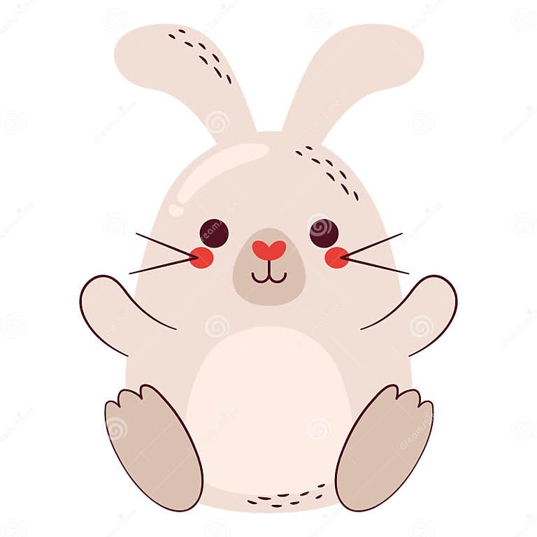 Cute rabbit design stock vector. Illustration of beautiful - 269353060