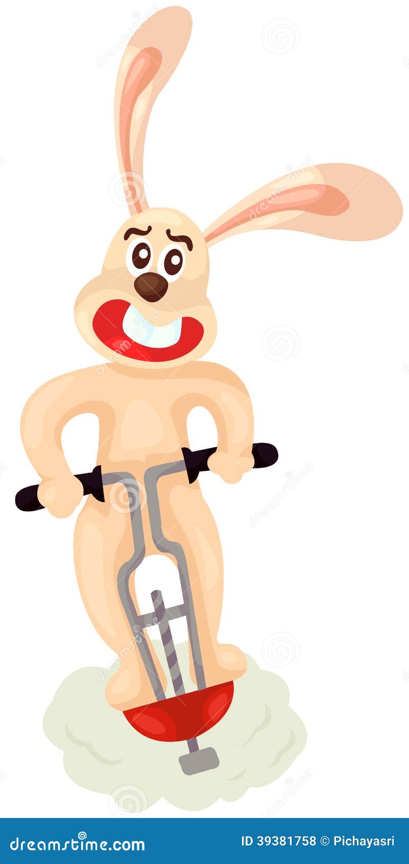 Cute Rabbit Driving Scooter Stock Vector - Illustration of children ...