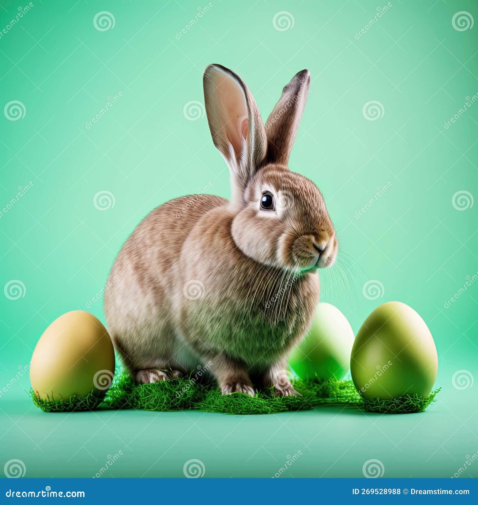Cute Rabbit, Easter Bunny. Generative AI Stock Illustration ...