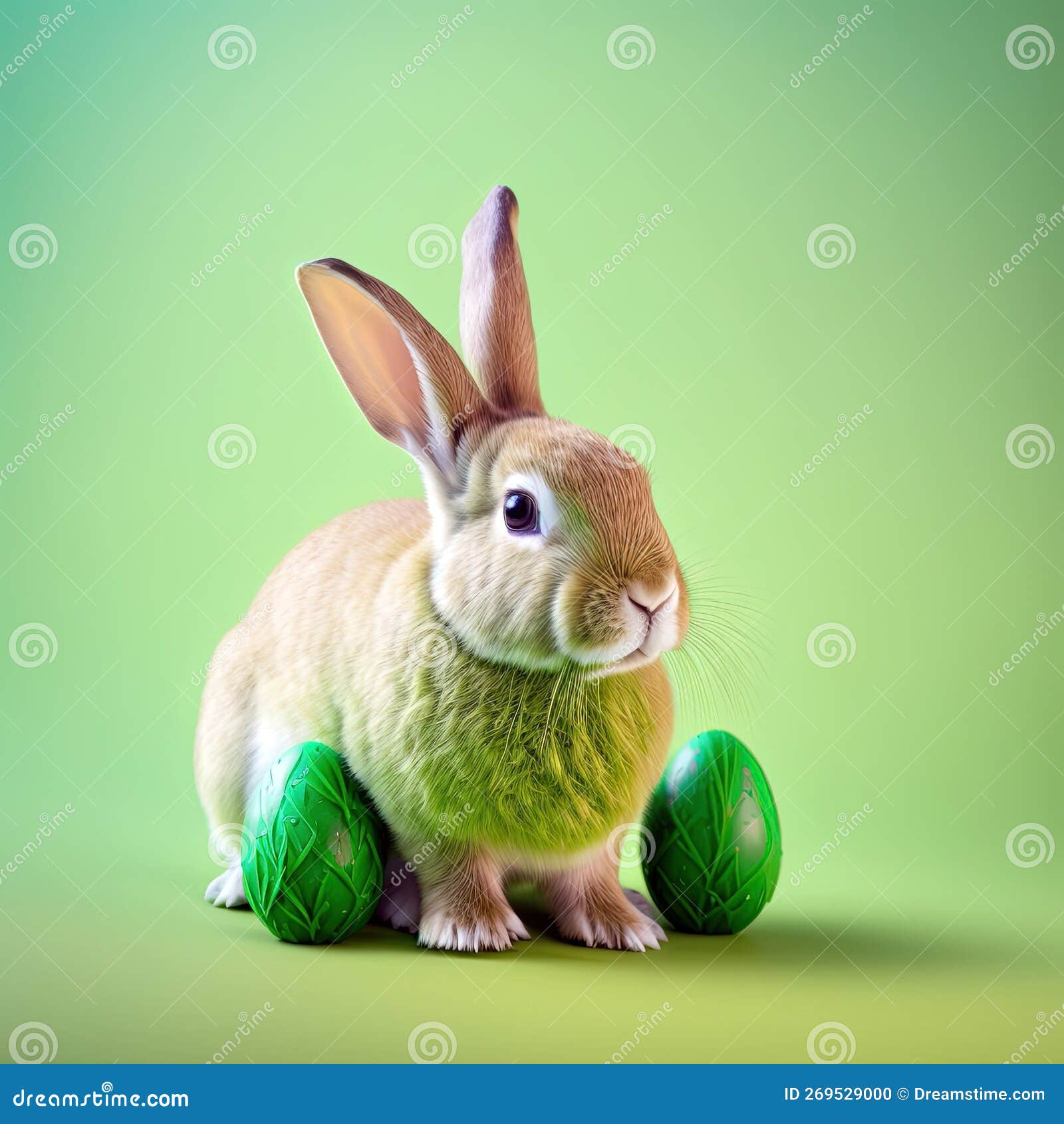 Cute Rabbit, Easter Bunny. Generative AI Stock Illustration ...