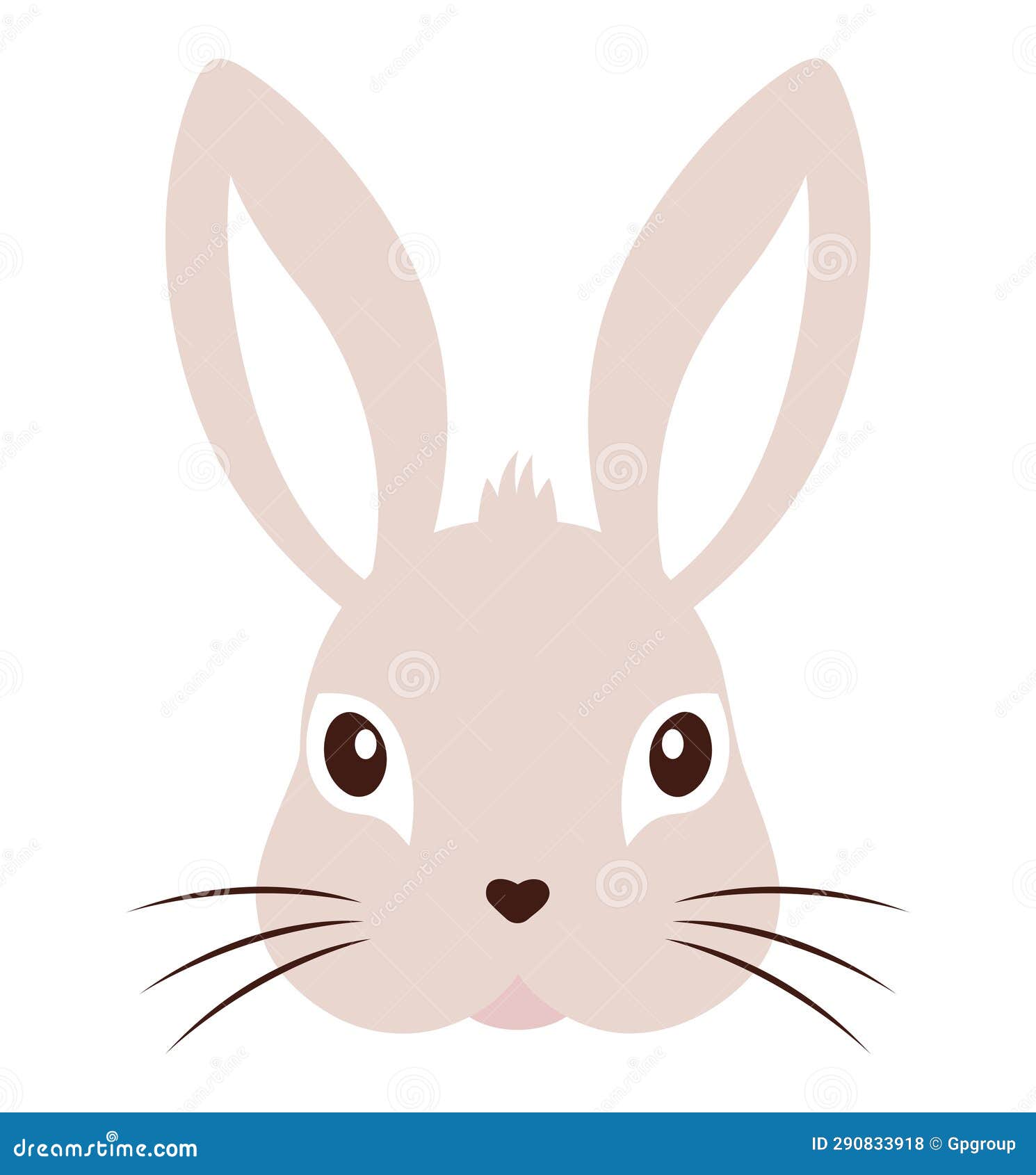 Cute rabbit face stock vector. Illustration of mammal - 290833918