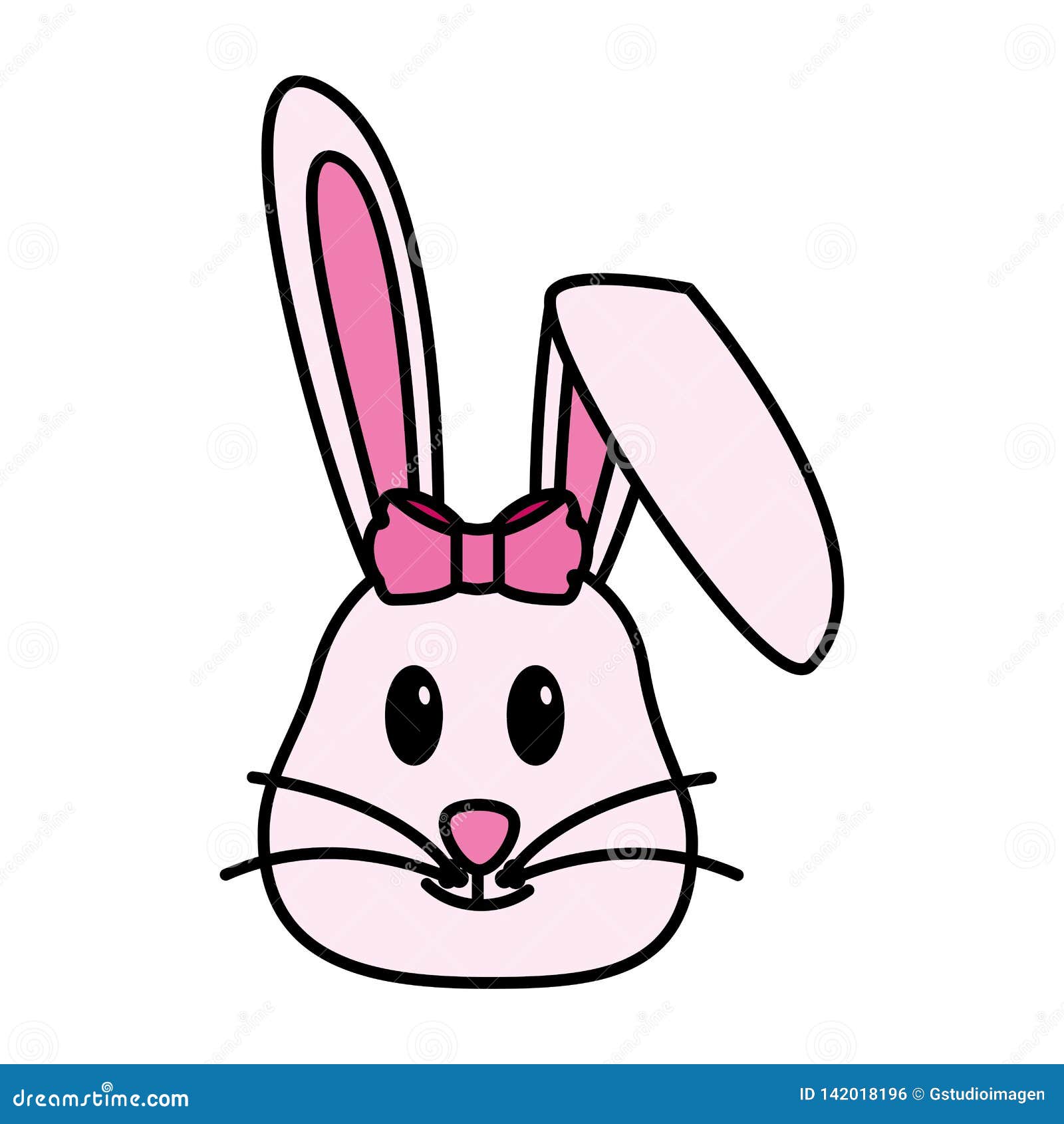 Cute rabbit face stock vector. Illustration of symbol - 142018196