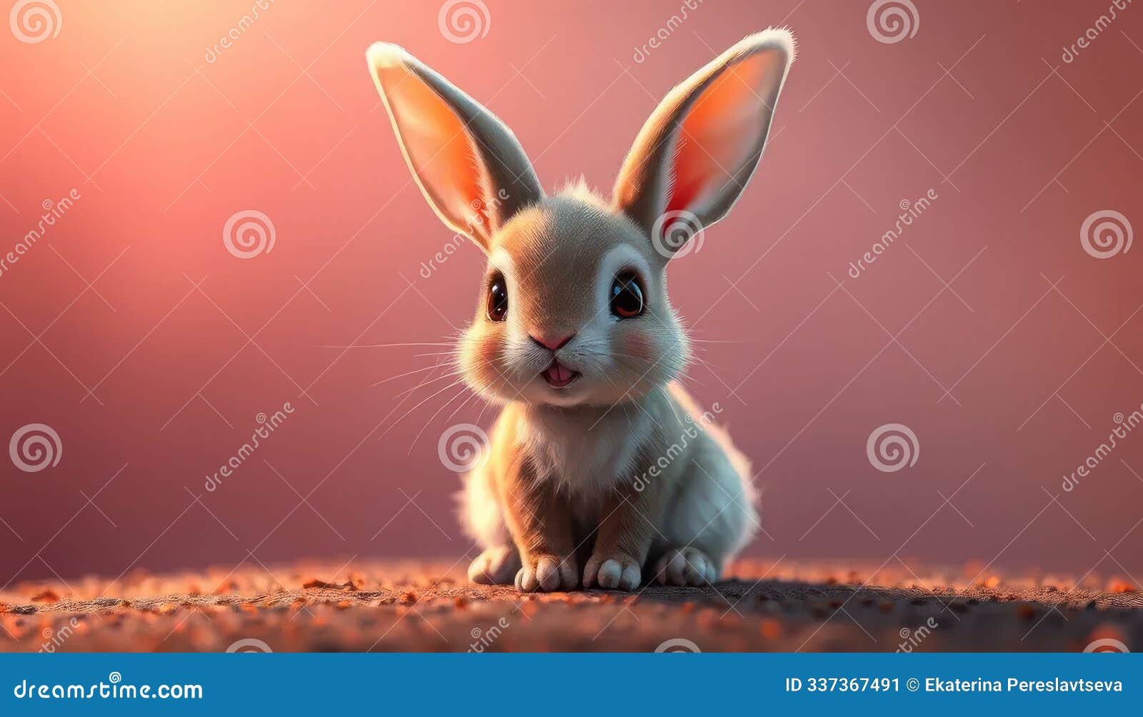 A Cute Rabbit with Floppy Ears is Sitting on a Surface Stock Image ...