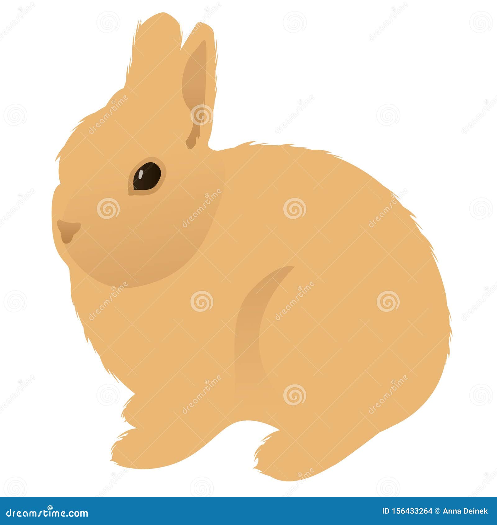 Cute, rabbit. Fluffy pet stock vector. Illustration of character ...