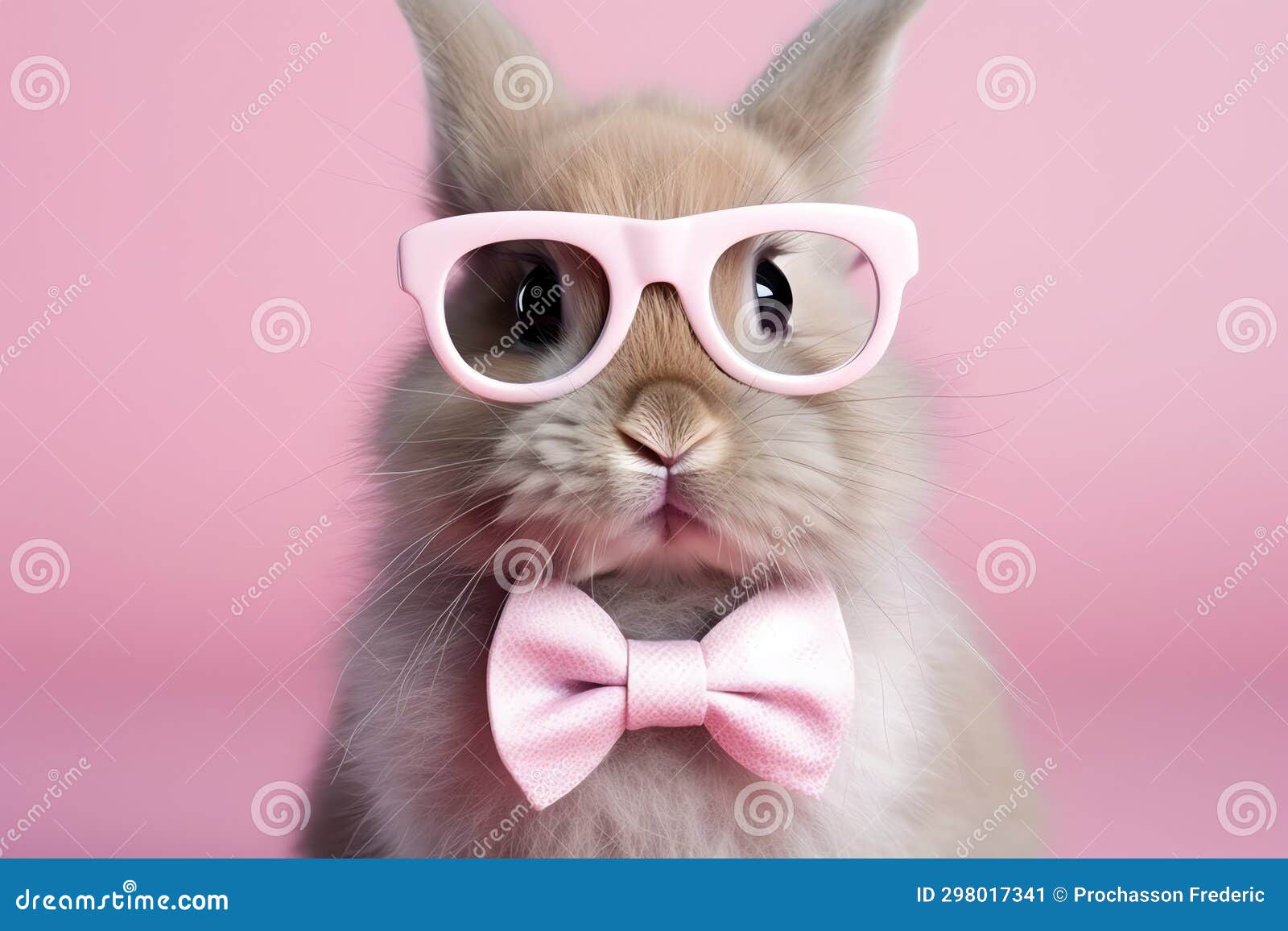 Cute Rabbit with Glasses, AI Generated Stock Illustration ...
