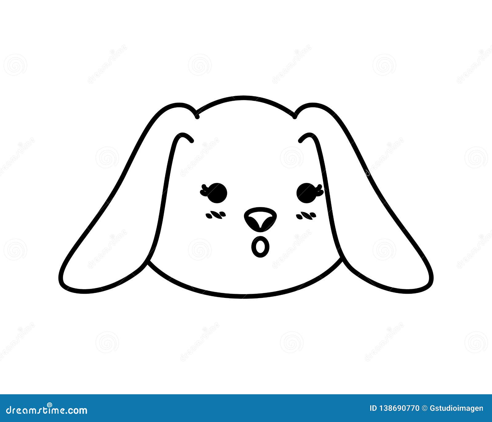 Cute rabbit head character stock vector. Illustration of holiday ...