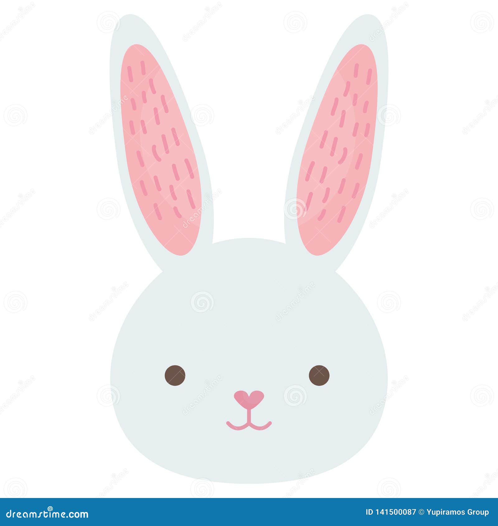 Cute rabbit head character stock vector. Illustration of bunny - 141500087