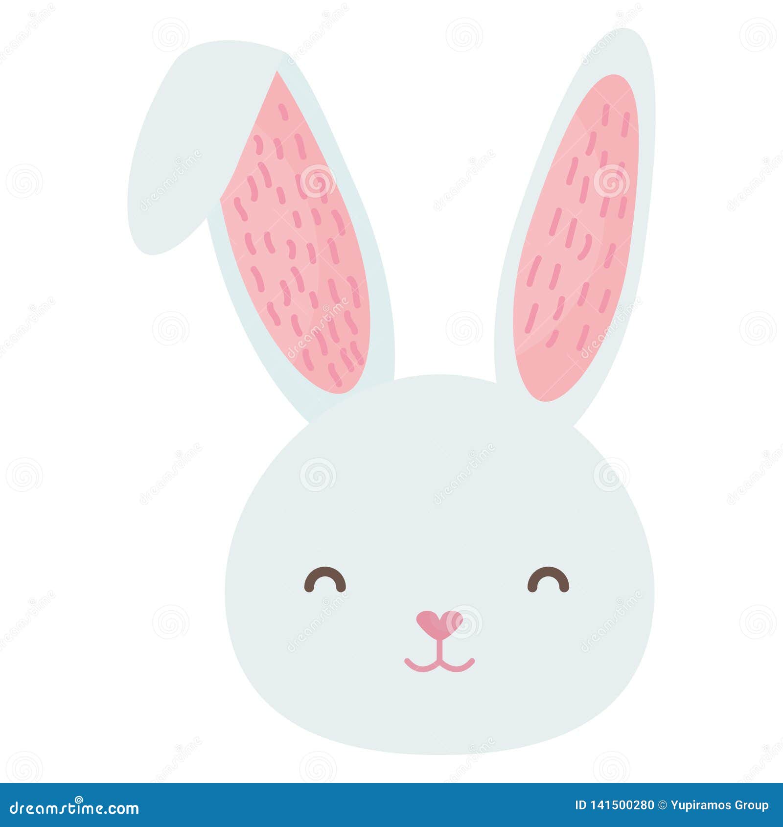 Cute rabbit head character stock vector. Illustration of celebration ...