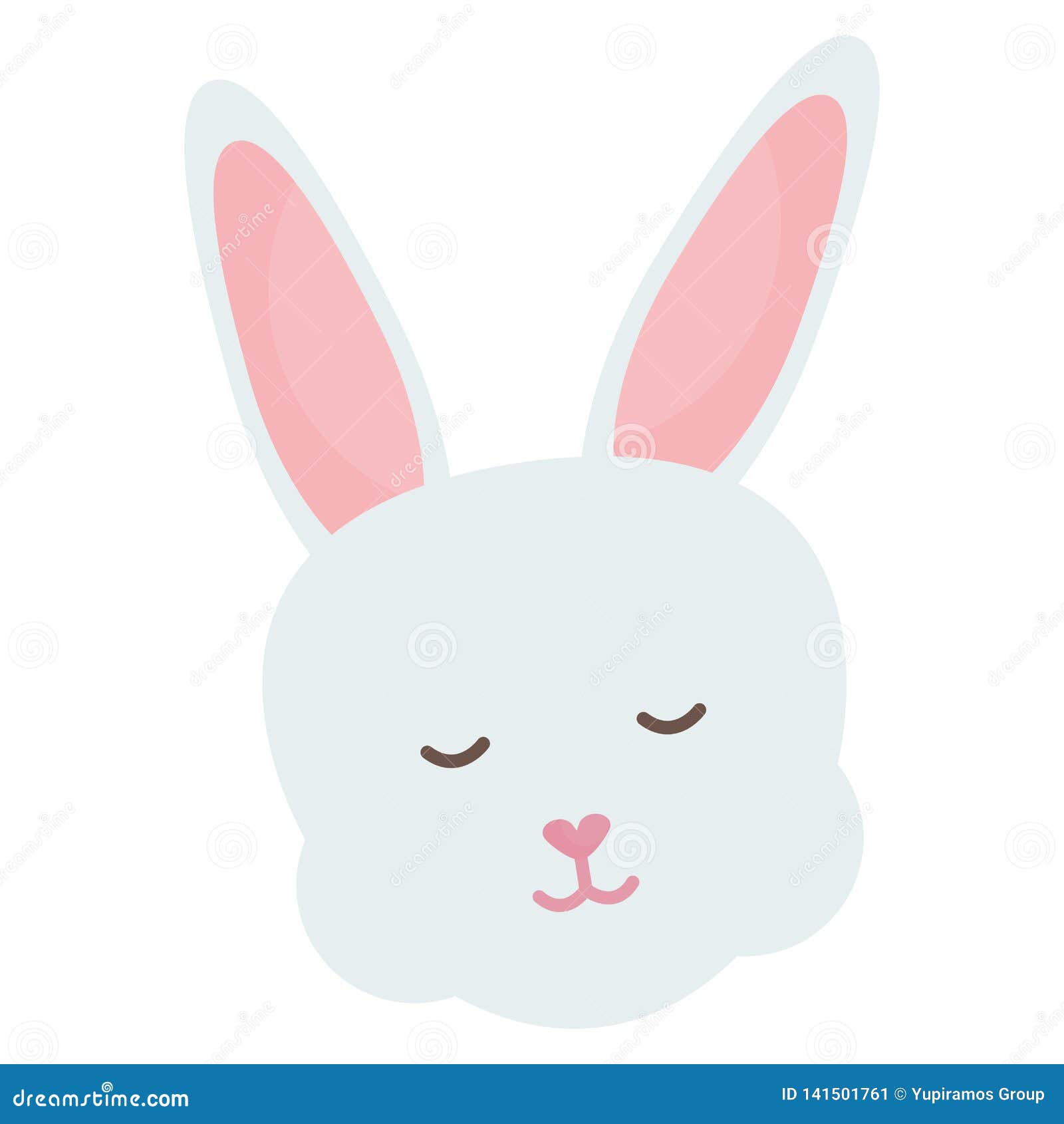 Cute rabbit head character stock vector. Illustration of farm - 141501761