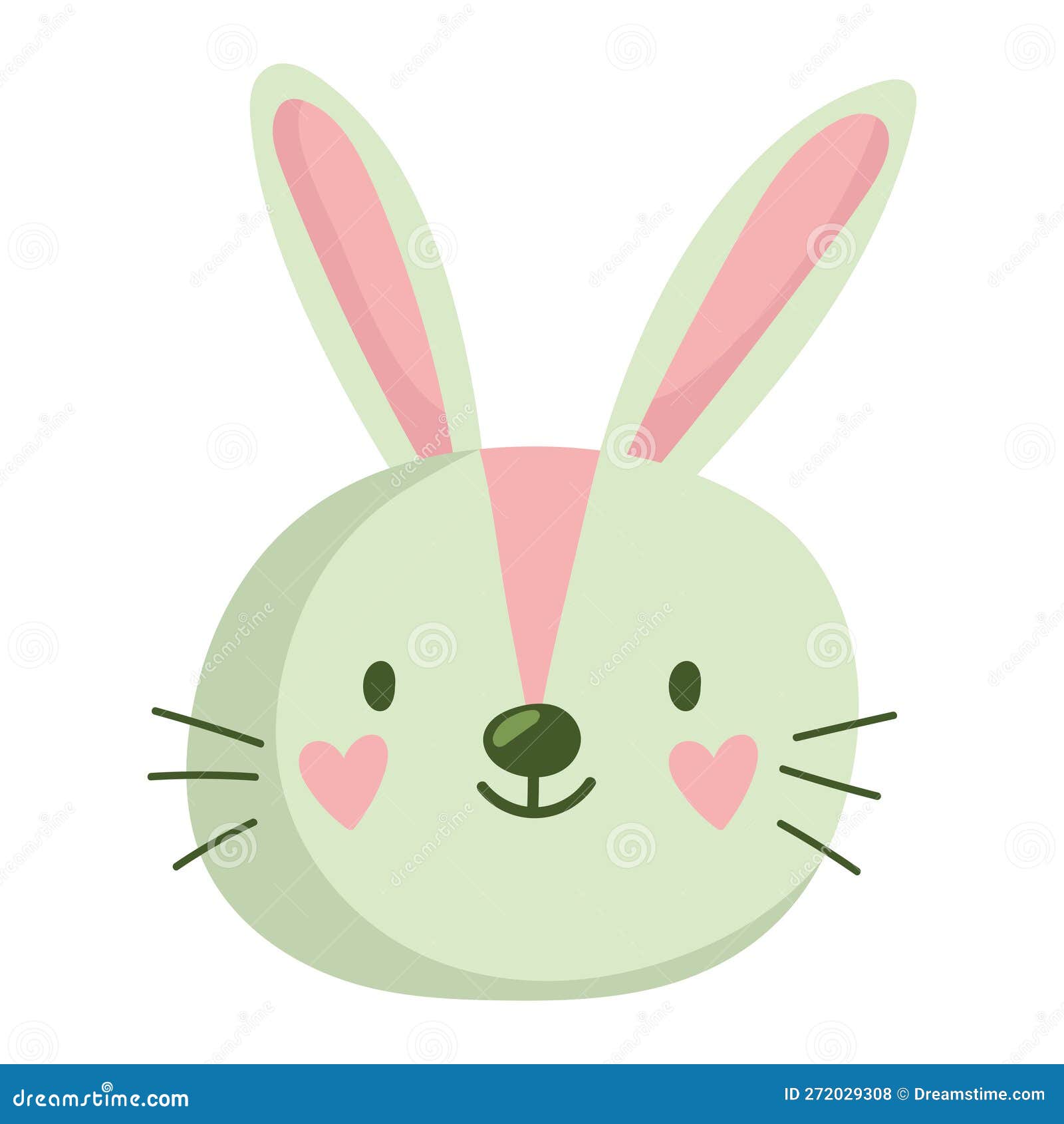 Cute rabbit head stock vector. Illustration of cartoon - 272029308