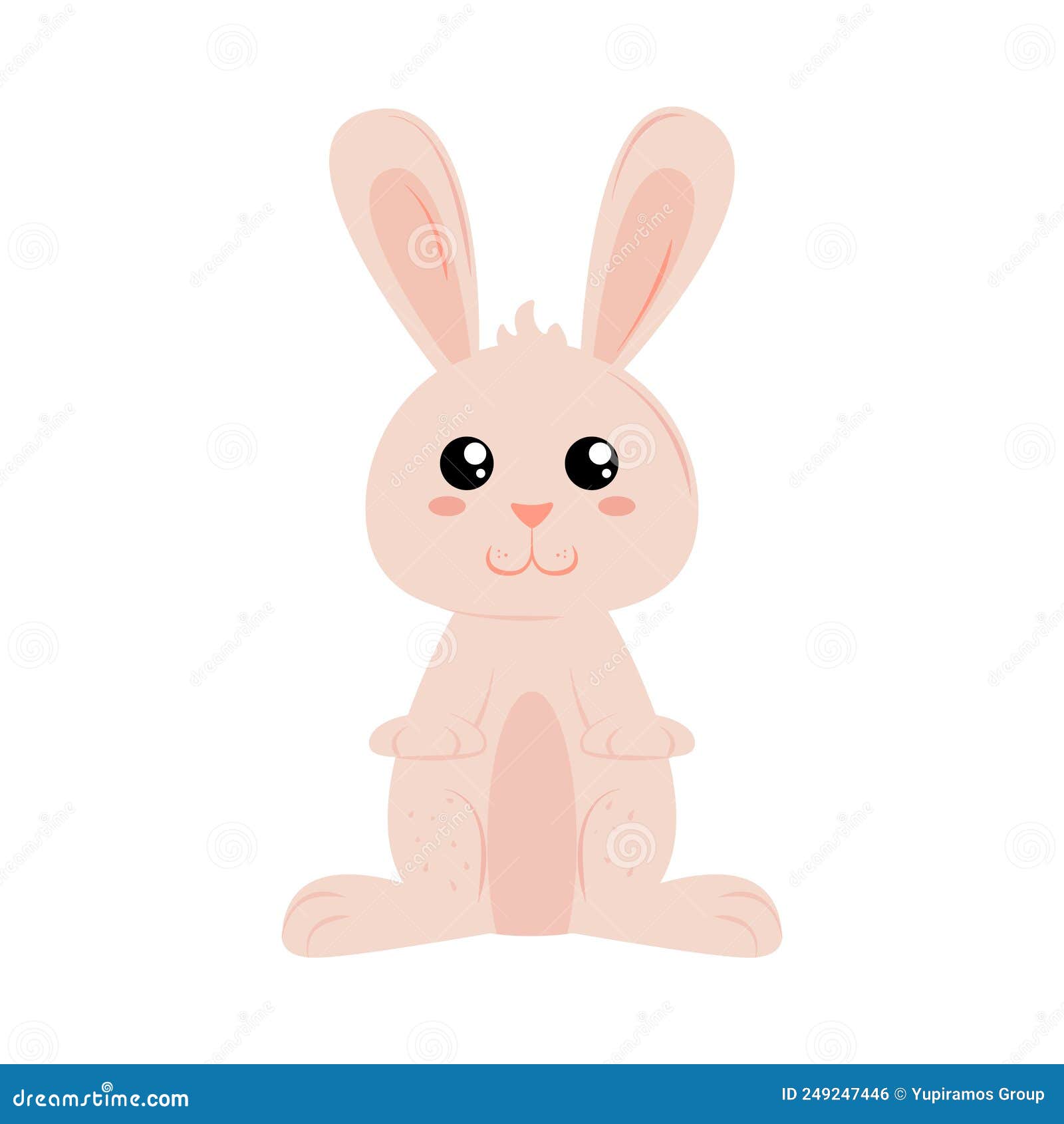 Cute rabbit icon stock vector. Illustration of icon - 249247446