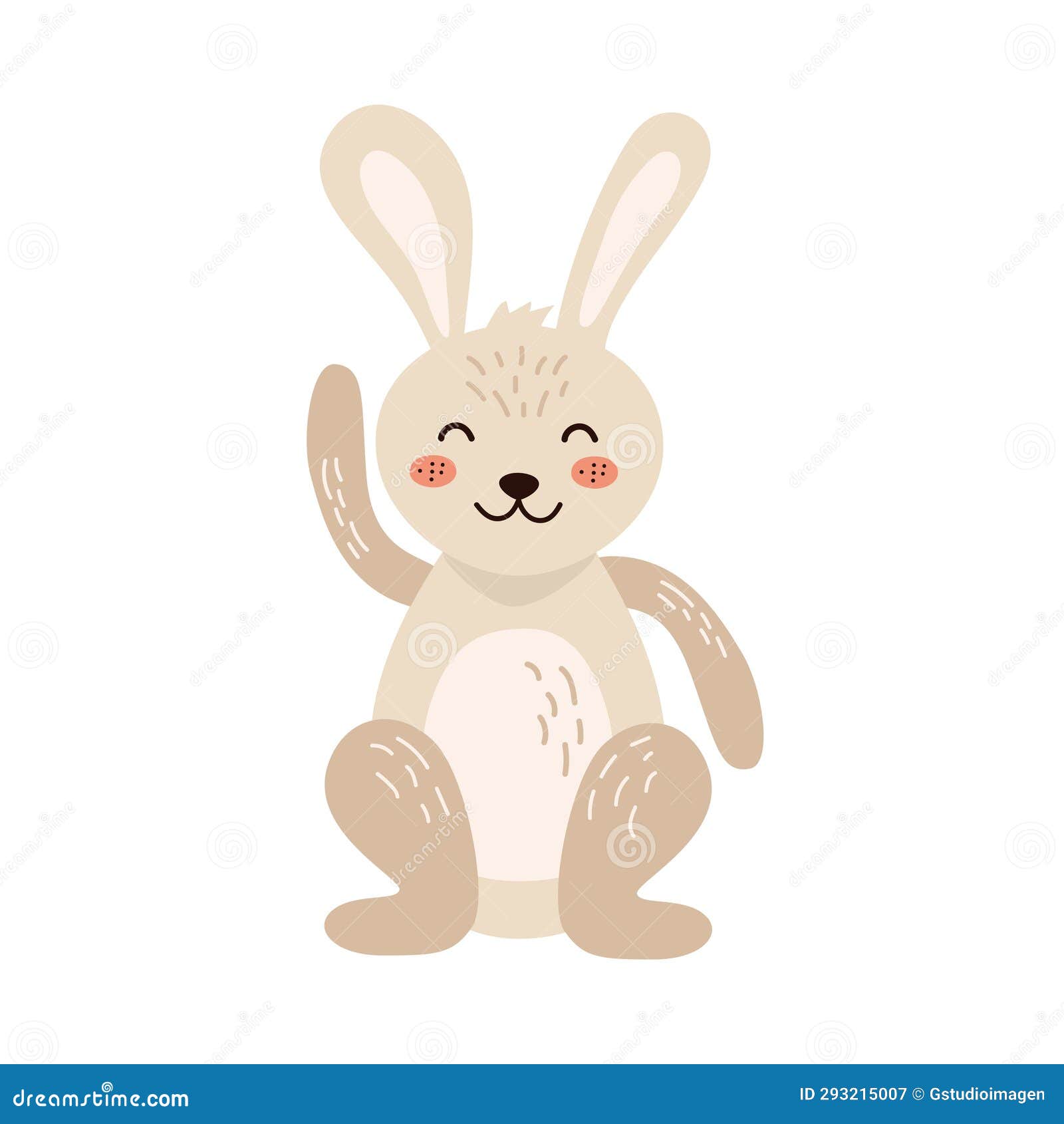 Cute rabbit illustration stock vector. Illustration of animal - 293215007
