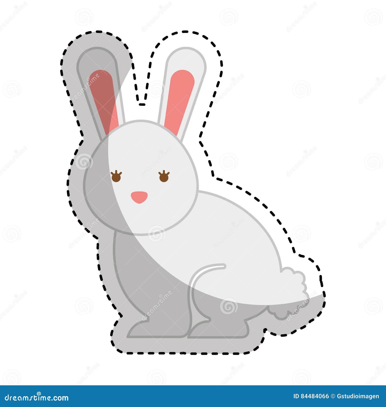 Cute rabbit isolated icon stock illustration. Illustration of baby ...