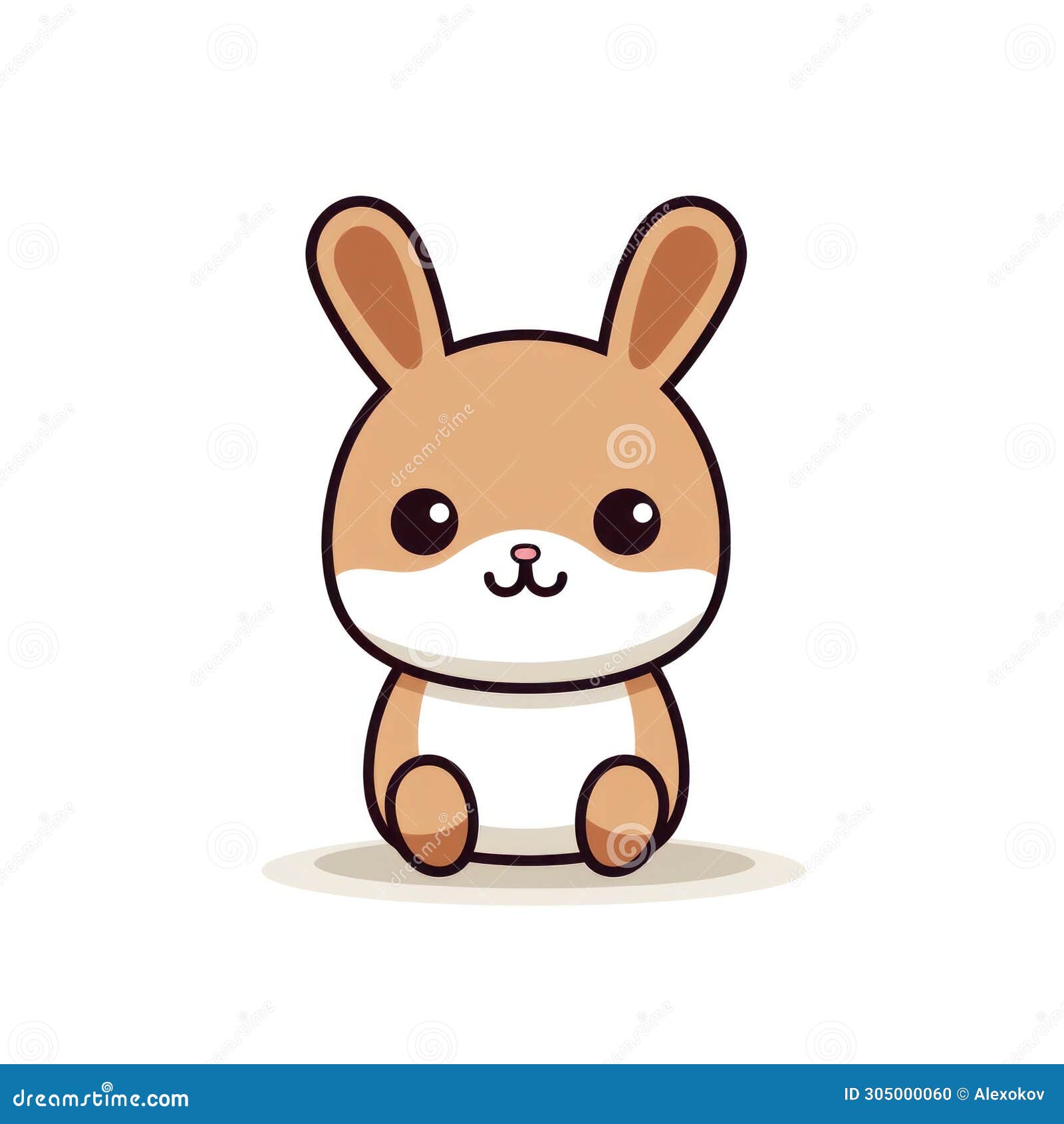 Cute Rabbit Isolated on White Background AI Generated Stock ...