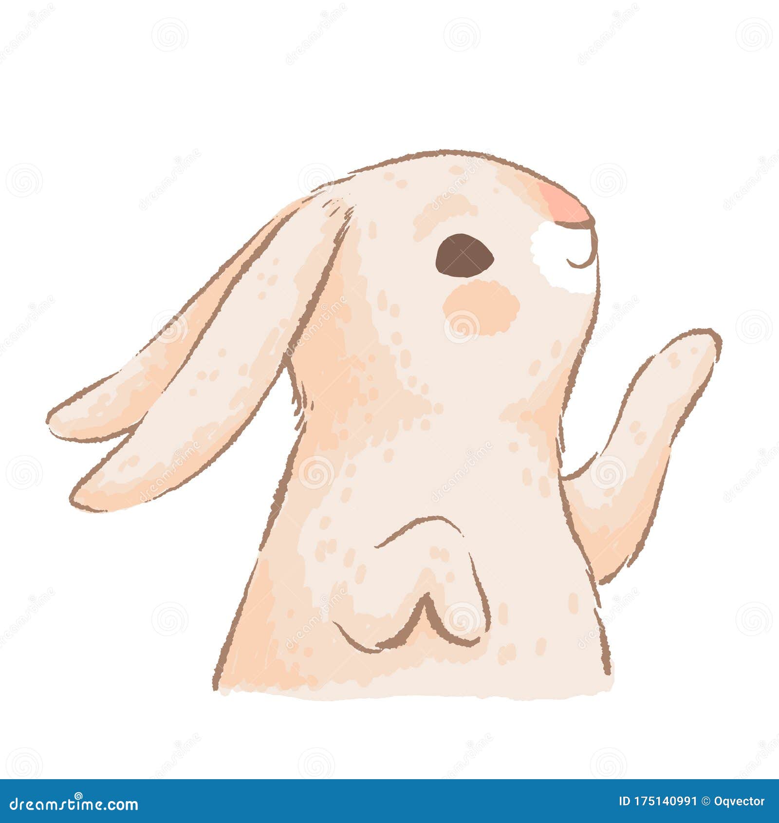 A Cute Rabbit with Long Ears is Worth it. an Element for Easter Design ...