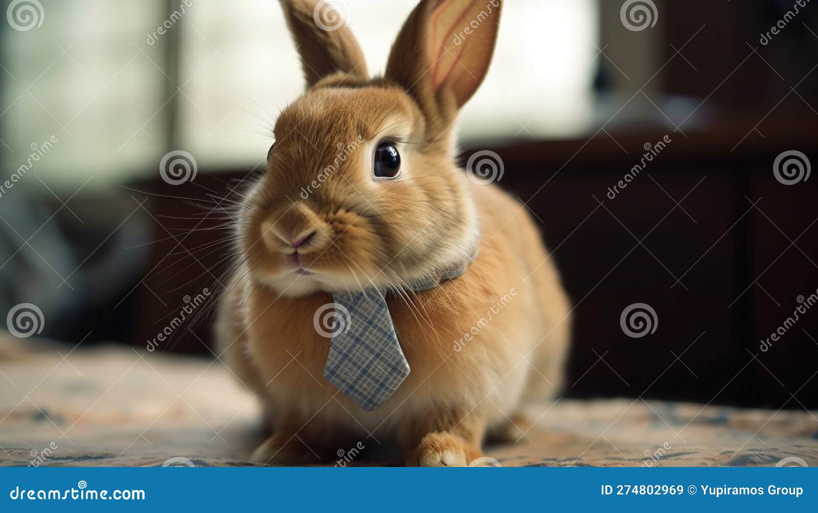 Cute Rabbit Looking at Camera with Elegance Generated by AI Stock ...