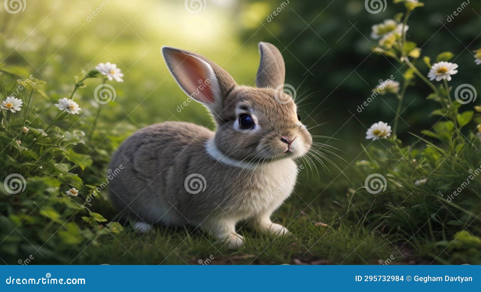 Cute Rabbit in the Nature, Close-up of a Rabbit, Rabbit in the Forest ...