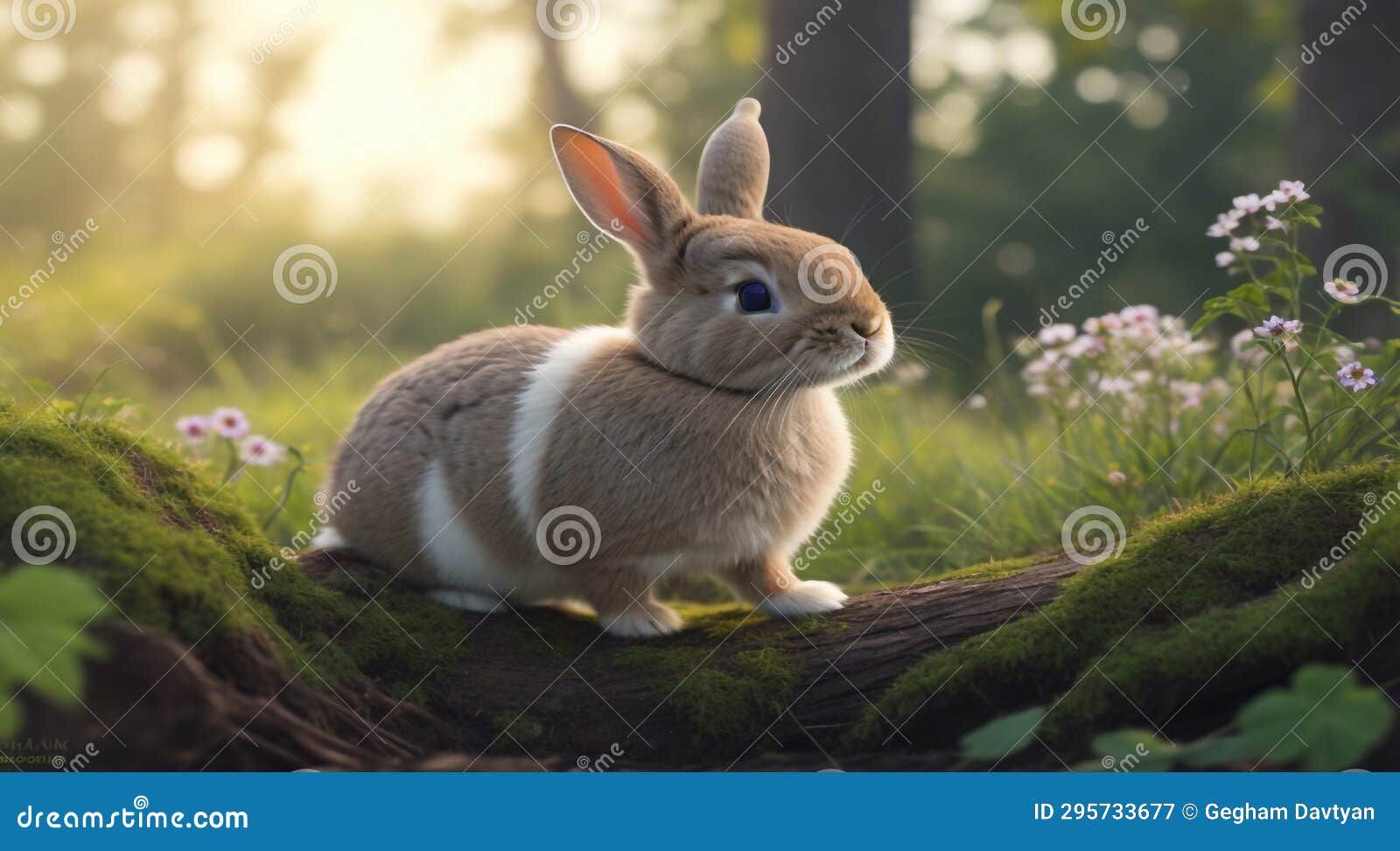 Cute Rabbit in the Nature, Close-up of a Rabbit, Rabbit in the Forest ...