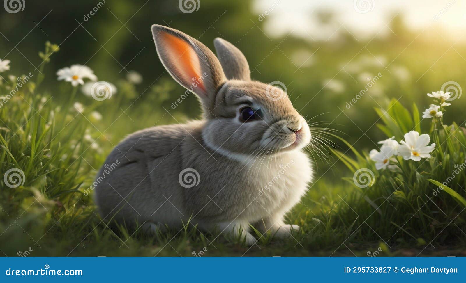 Cute Rabbit in the Nature, Close-up of a Rabbit, Rabbit in the Forest ...