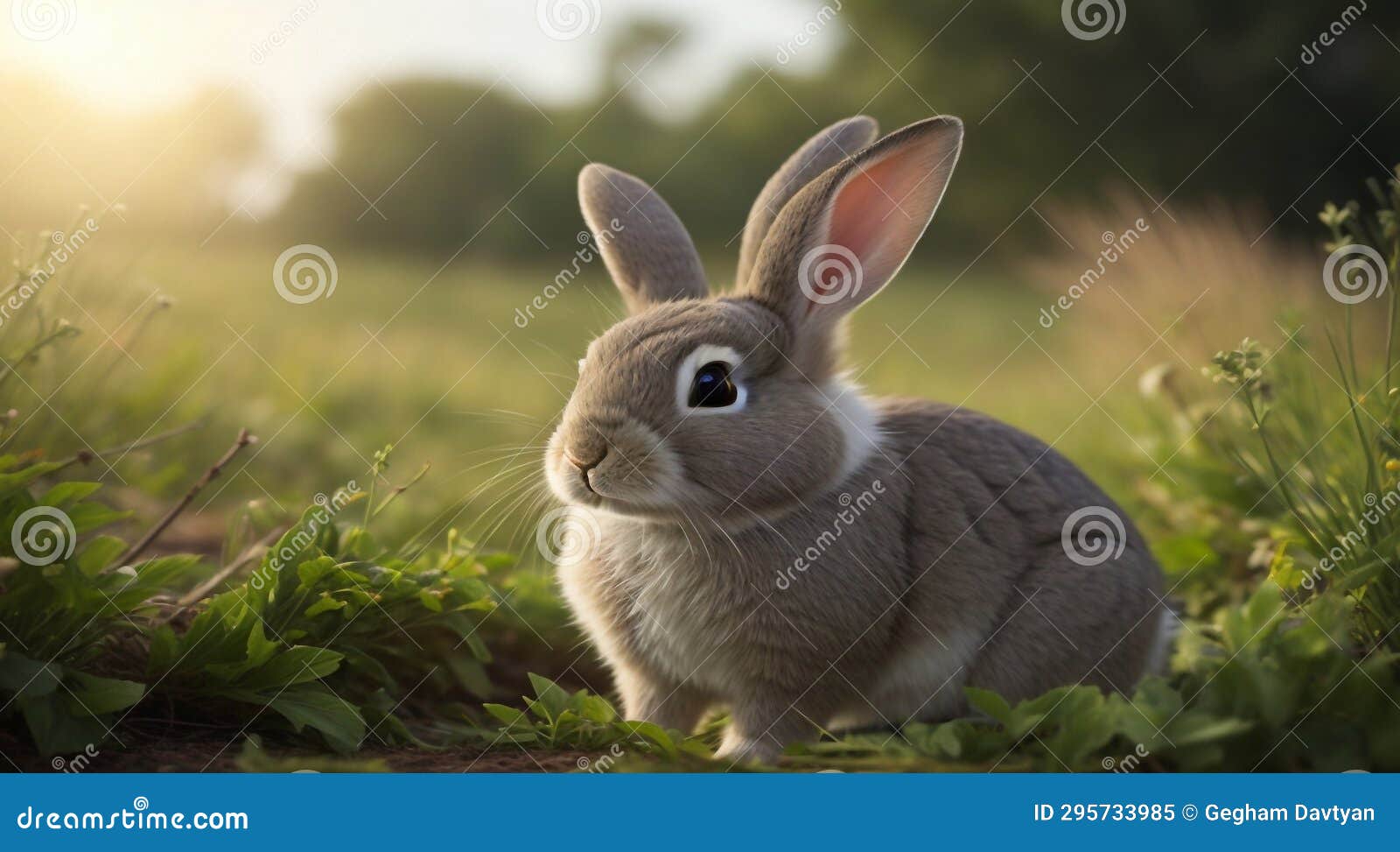 Cute Rabbit in the Nature, Close-up of a Rabbit, Rabbit in the Forest ...