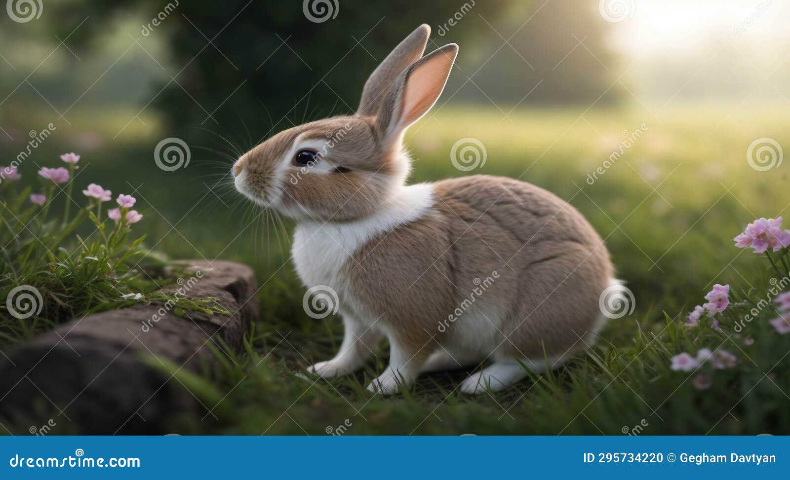 Cute Rabbit in the Nature, Close-up of a Rabbit, Rabbit in the Forest ...