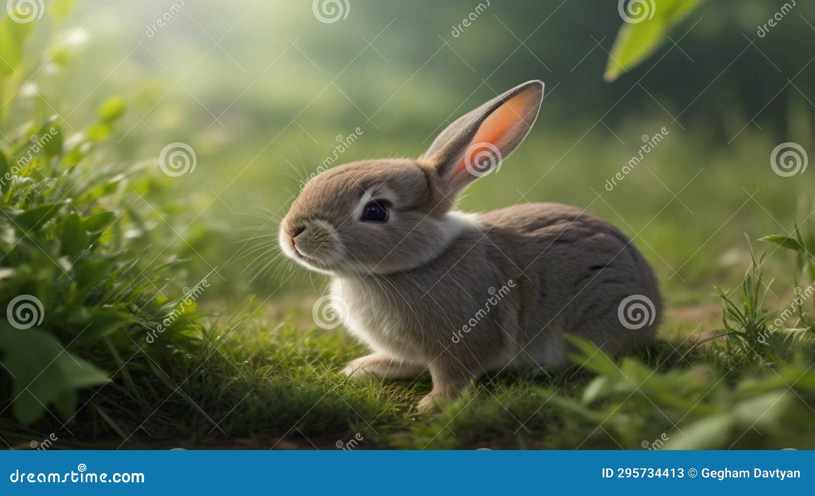 Cute Rabbit in the Nature, Close-up of a Rabbit, Rabbit in the Forest ...