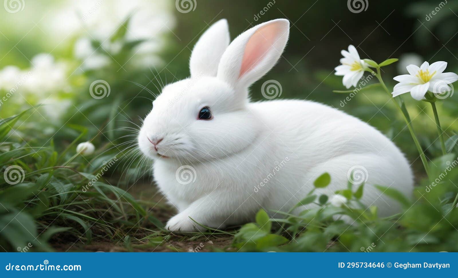 Cute Rabbit in the Nature, Close-up of a Rabbit, Rabbit in the Forest ...