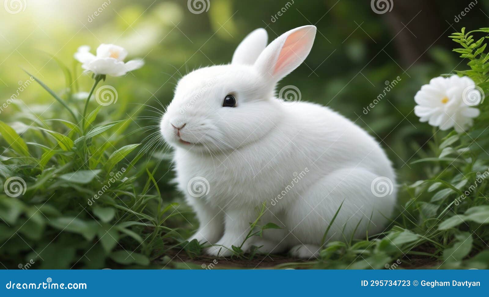 Cute Rabbit in the Nature, Close-up of a Rabbit, Rabbit in the Forest ...
