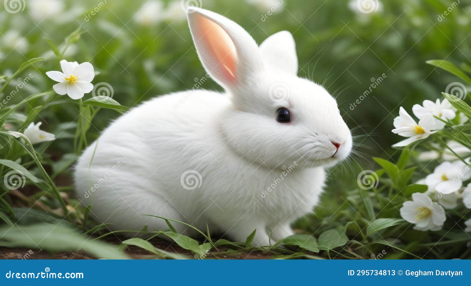 Cute Rabbit in the Nature, Close-up of a Rabbit, Rabbit in the Forest ...