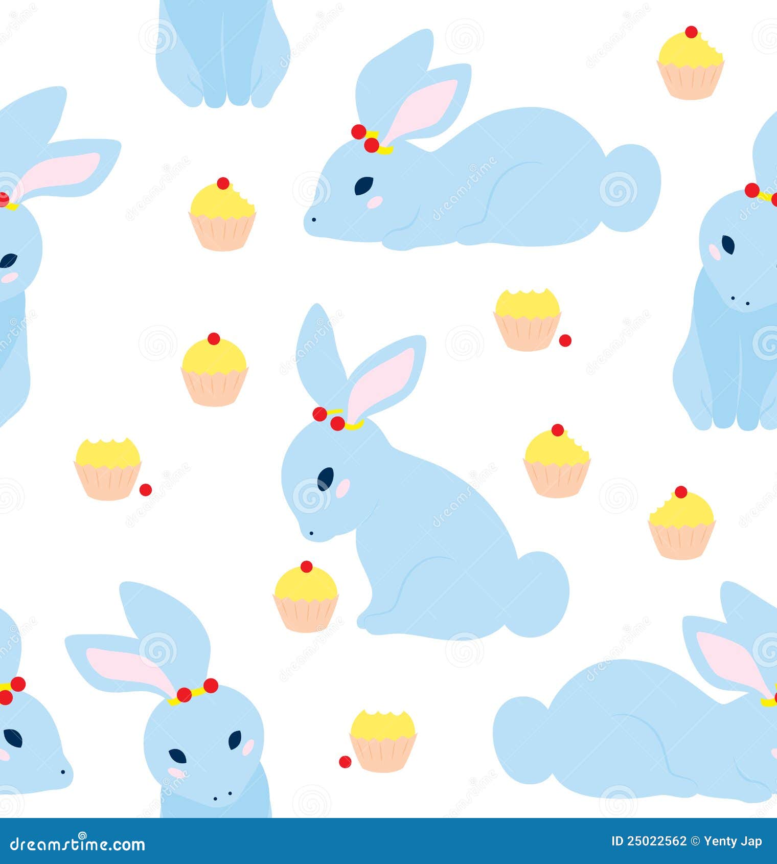 Cute Rabbit Pattern stock vector. Illustration of seamless - 25022562