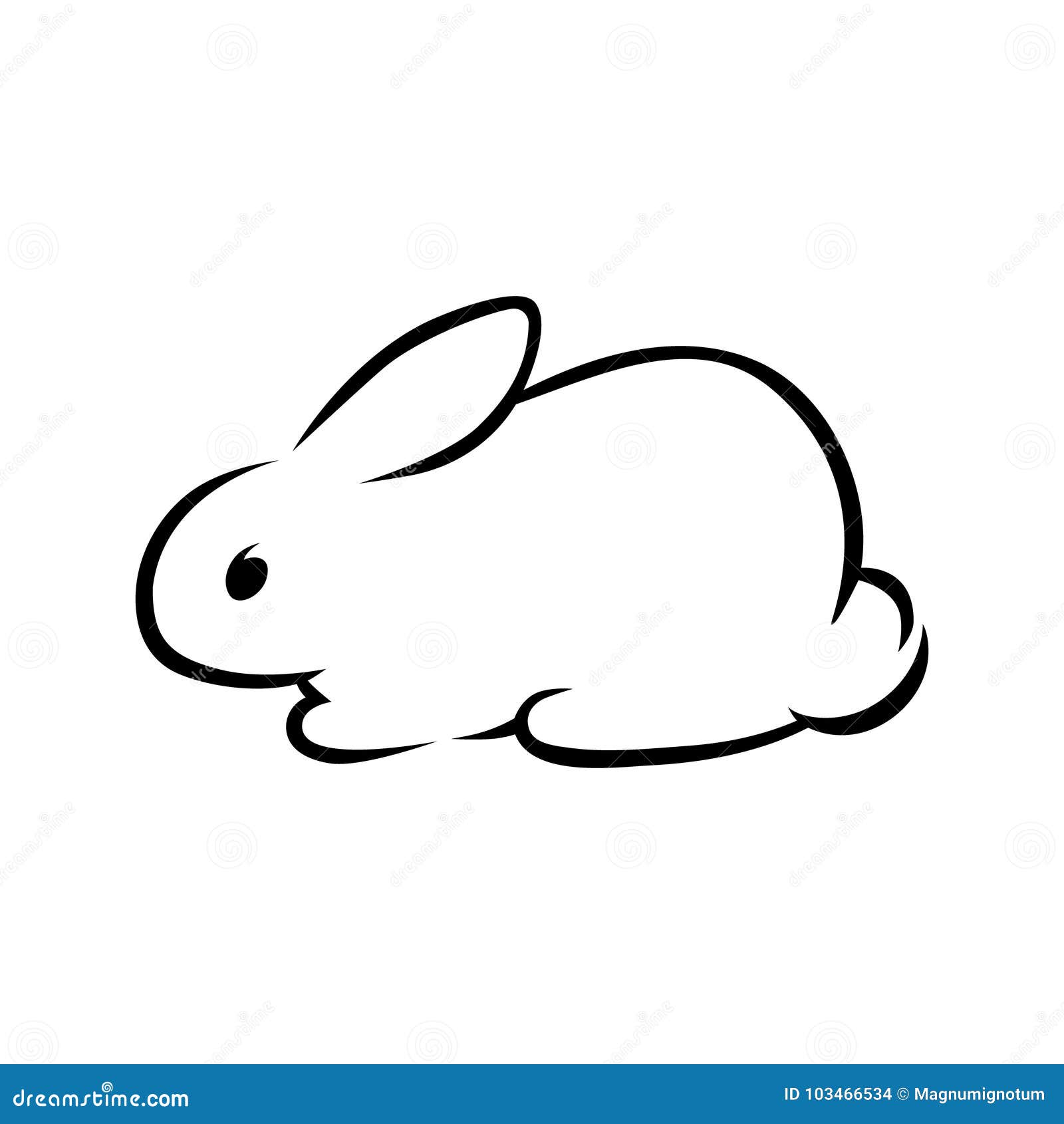 Sitting Rabbit Silhouette