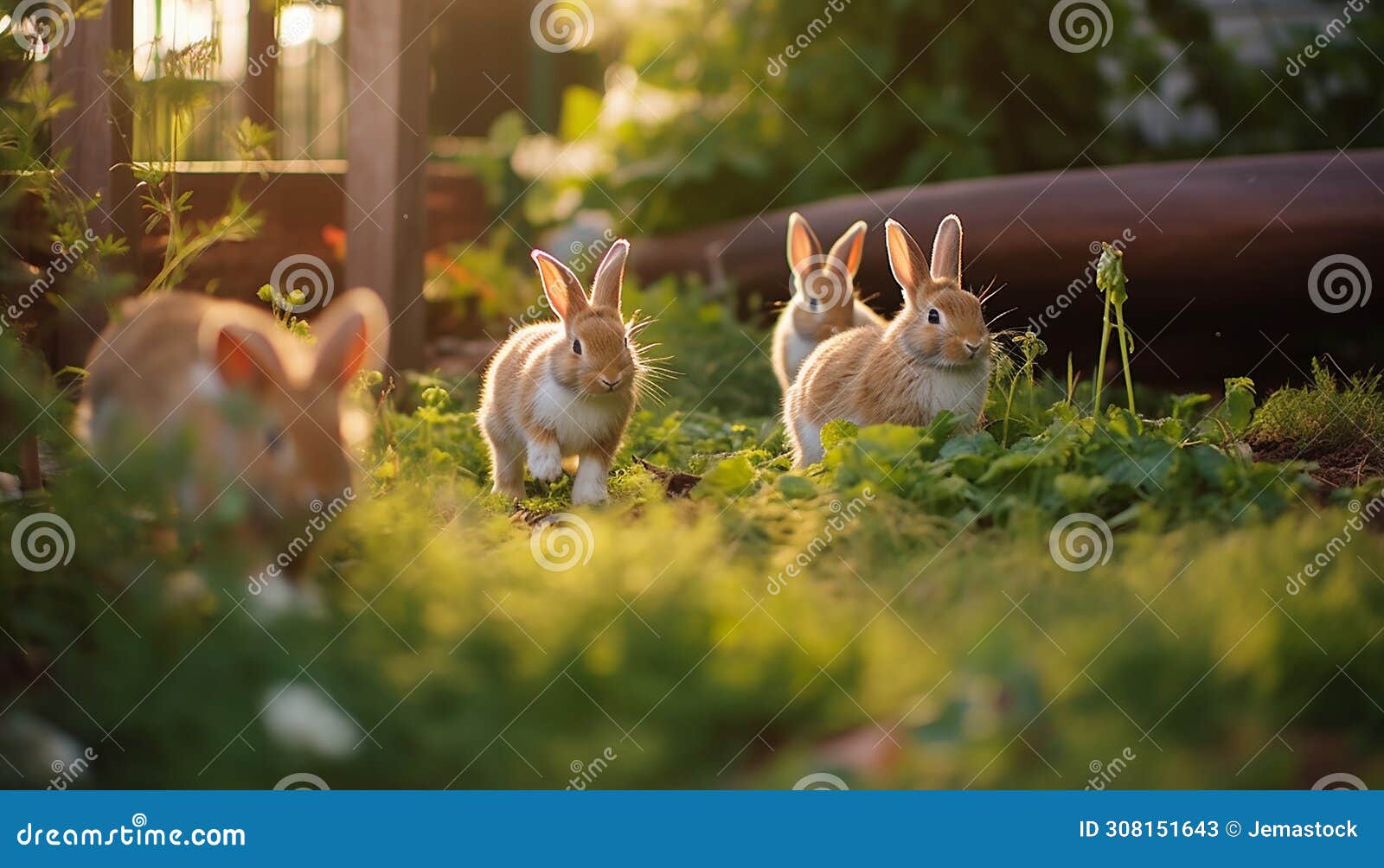 Cute Rabbit Sitting in Grass, Enjoying Nature Beauty Generated by AI ...