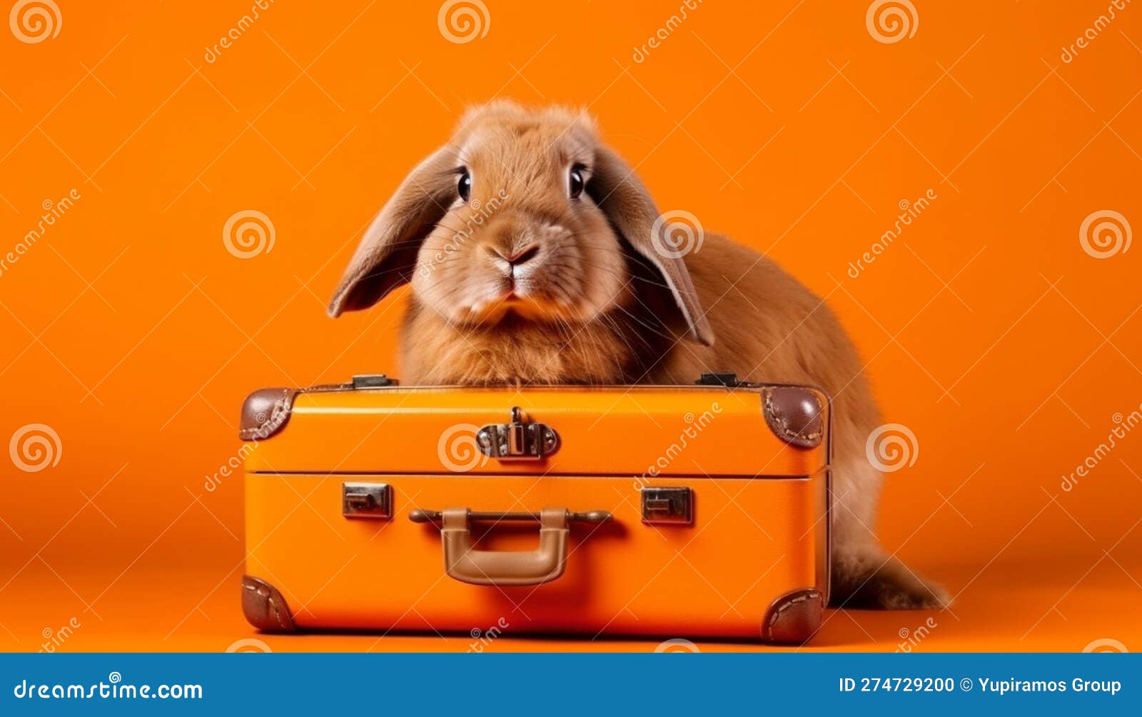 Cute Rabbit Sitting in Suitcase for Travel Adventure Generated by AI ...
