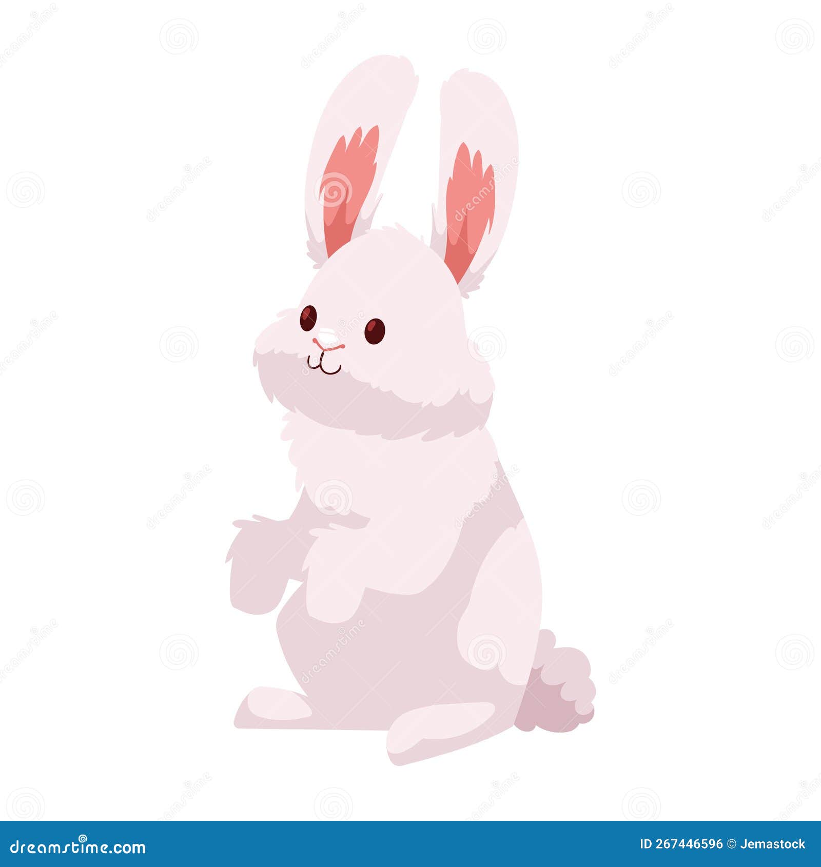 Cute rabbit standing stock vector. Illustration of animal - 267446596