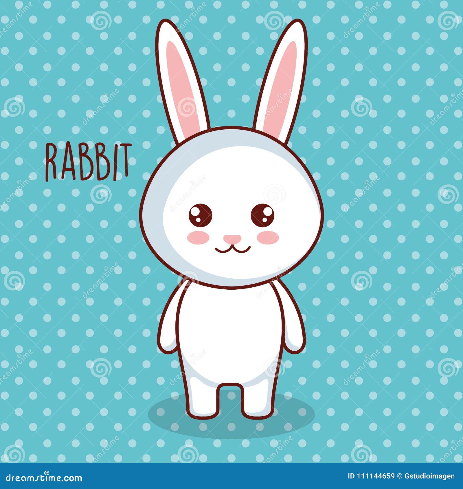 Cute Rabbit Tender Character Stock Vector - Illustration of comic ...
