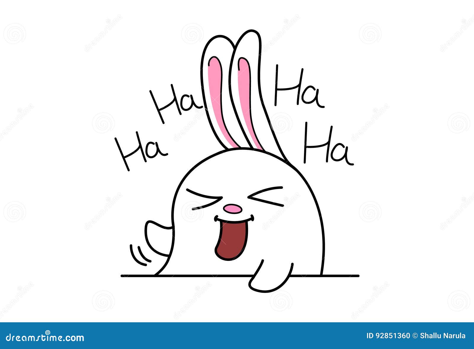 Cute Rabbit stock illustration. Illustration of isolated - 92851360