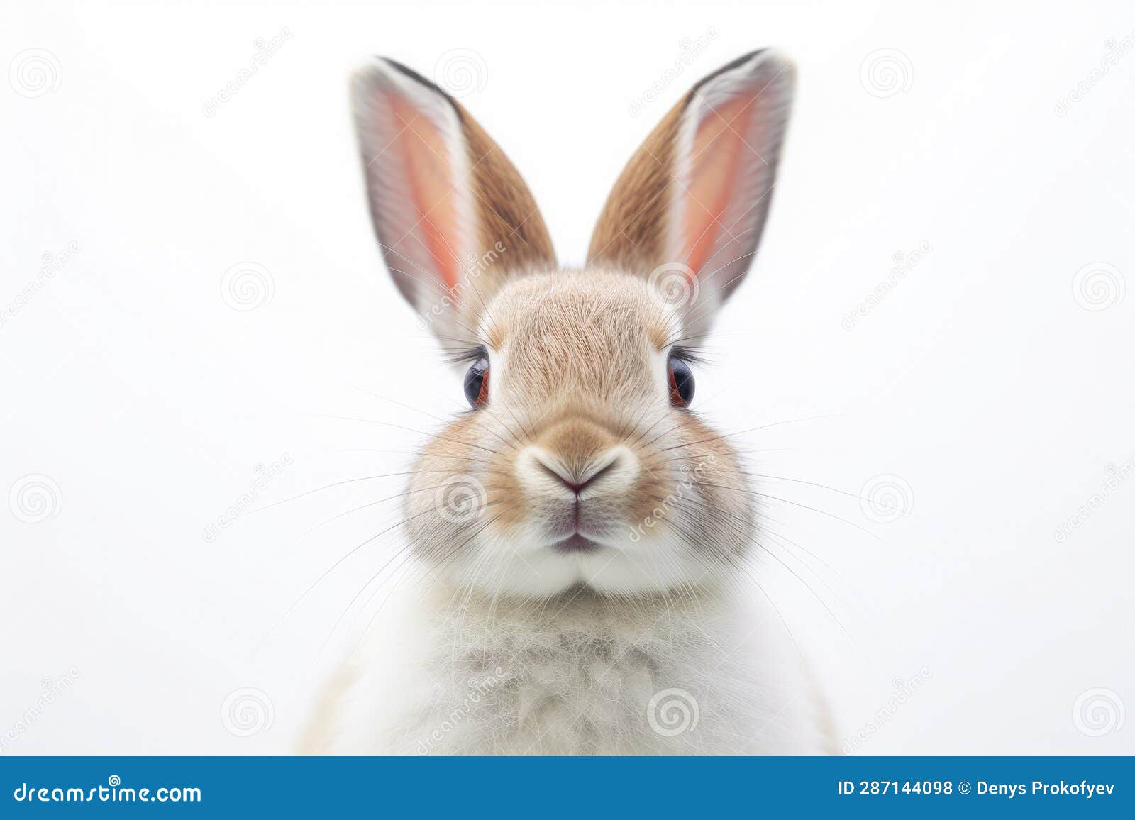 Cute rabbit on white stock photo. Image of adorable - 287144098